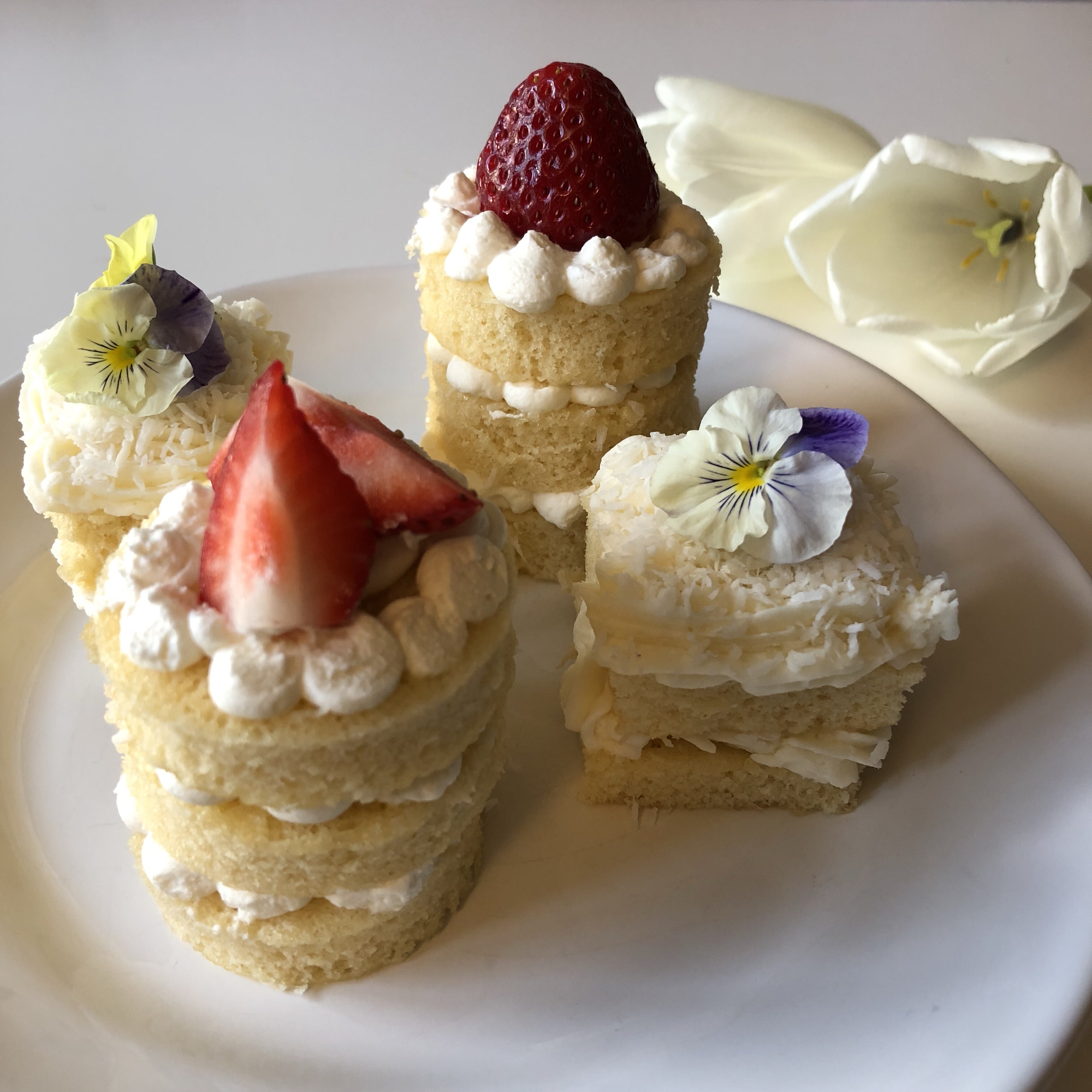 Vanilla Sponge Cake with Coconut Cream Icing - Season & Serve