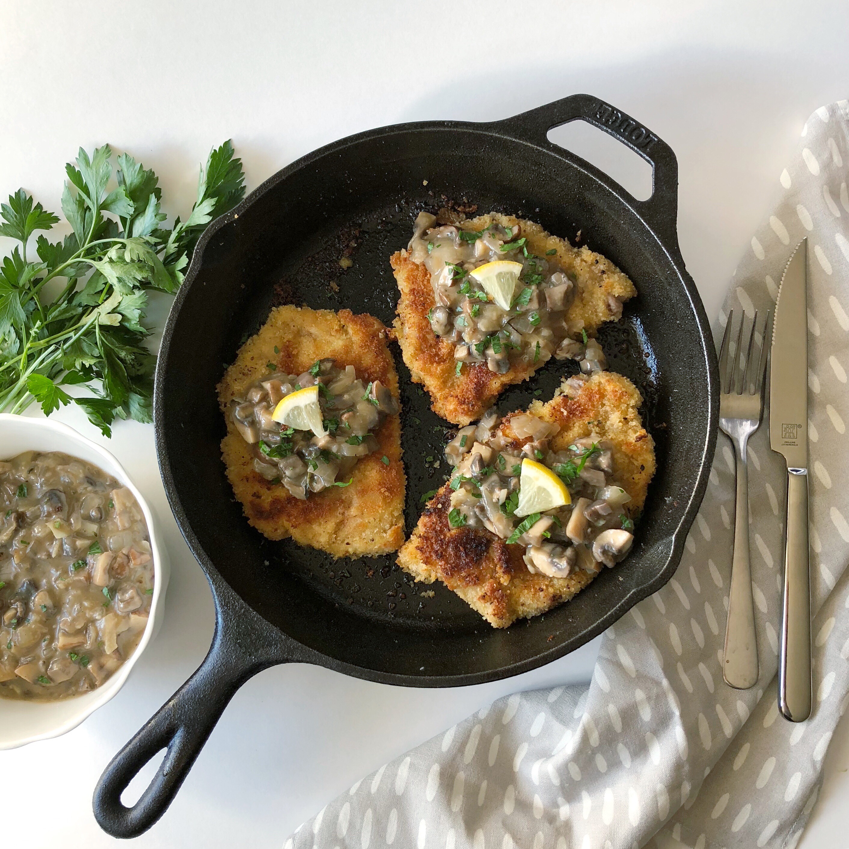 Oktoberfest Recipes: Spaetzle & Pork Schnitzel/Jägerschnitzel - Season ...