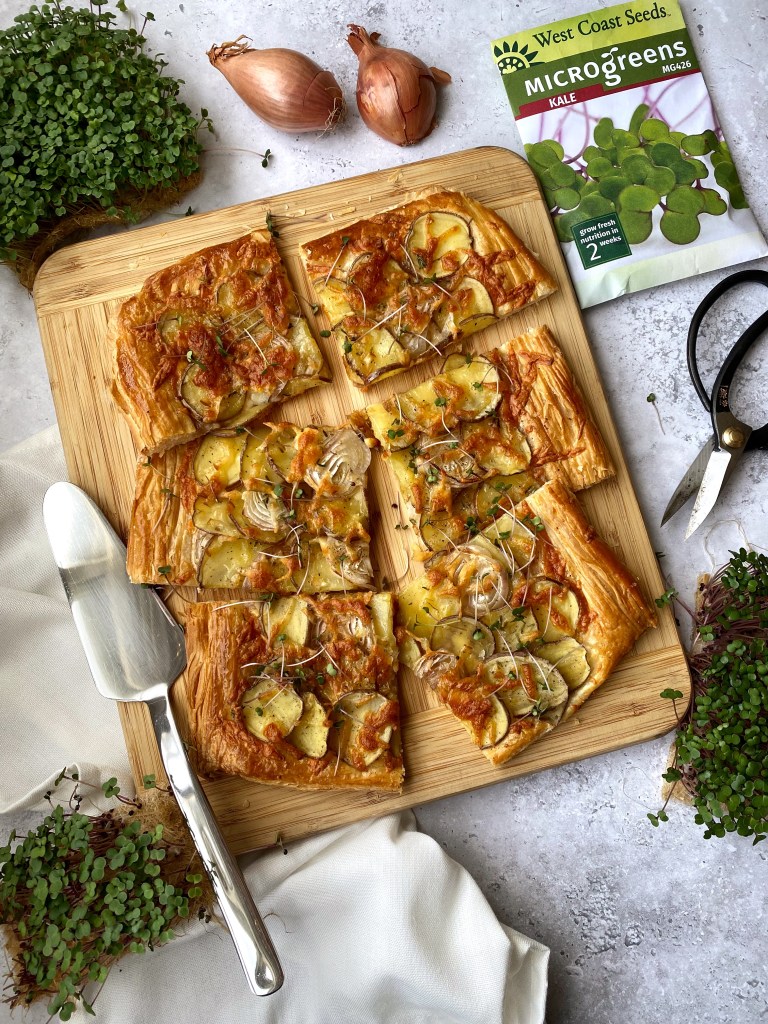 Crispy Potato Tart with Kale Microgreens - Season & Serve