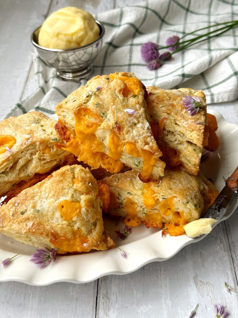 Cheddar and Chive Scones - Easy Savoury Scone Recipe - Season & Serve