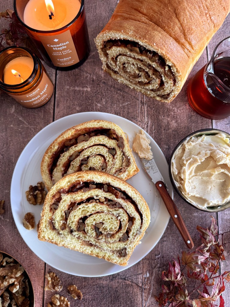 Cinnamon-Walnut Swirl Bread with Maple Butter - Season & Serve